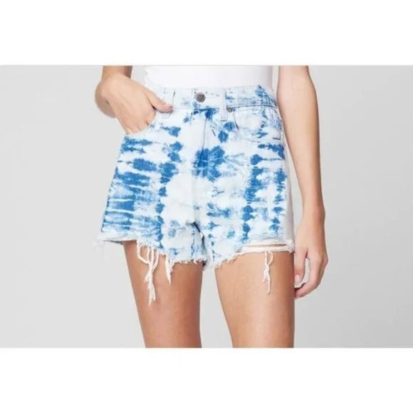 Blank NYC | Shorts | Blanknyc The Barrow Vintage High Rise Tie Dye Raw ...